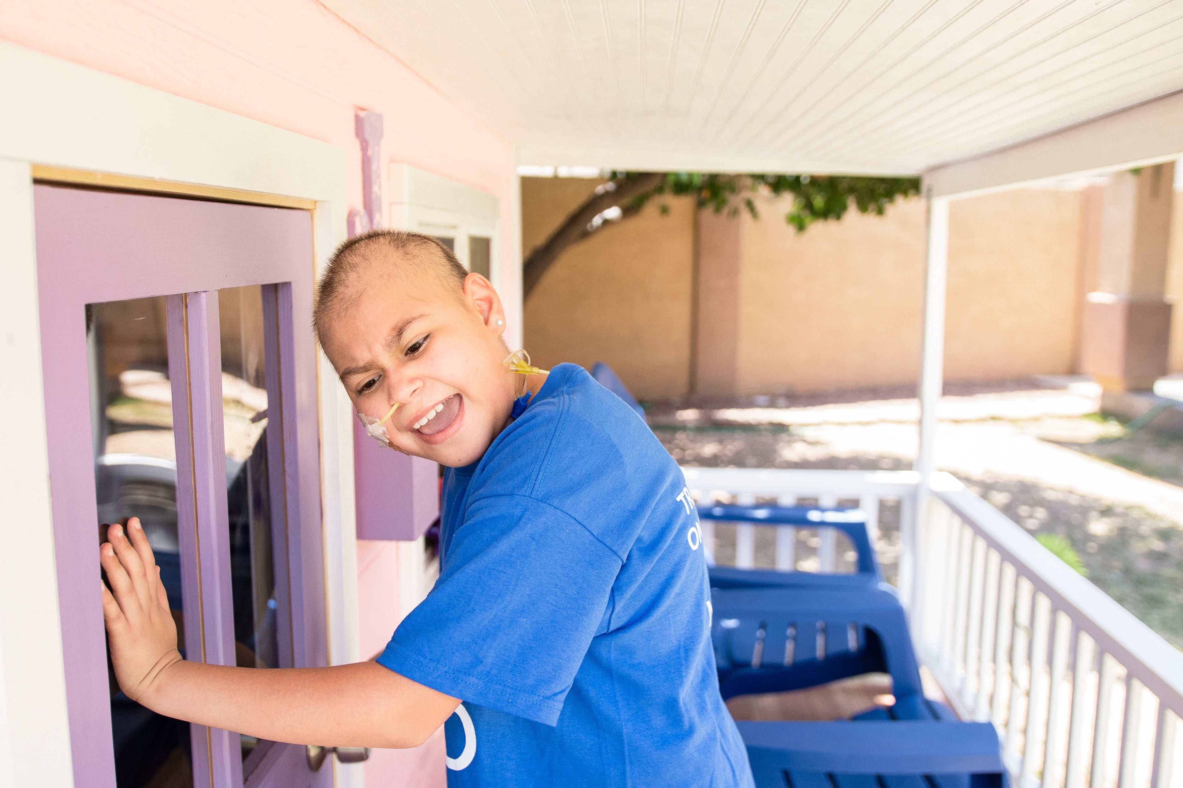 Jailene's pink playhouse gives her a second home