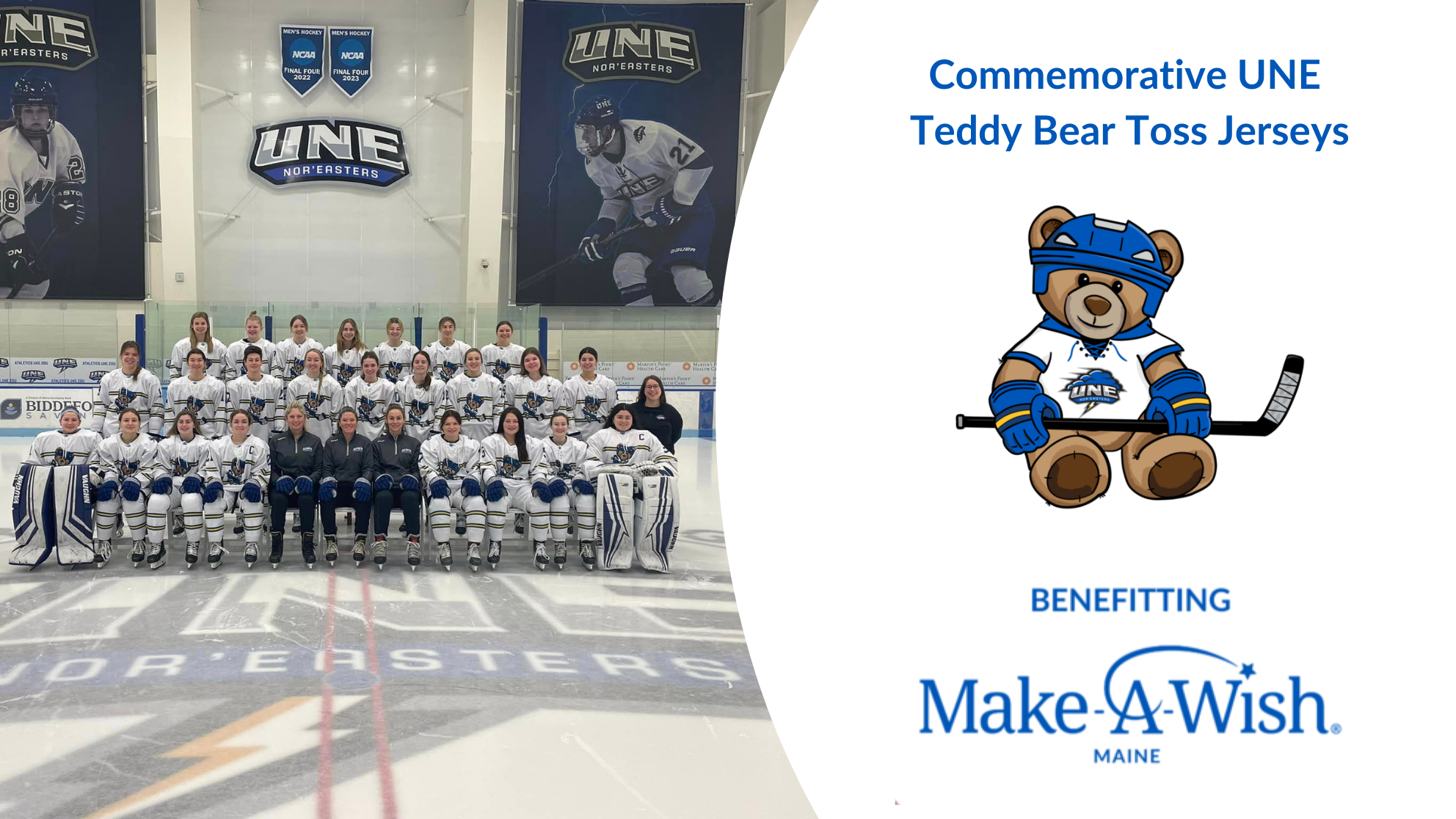 Commemorative UNE Teddy Bear Toss Jersey Auction - Make-A-Wish® Maine
