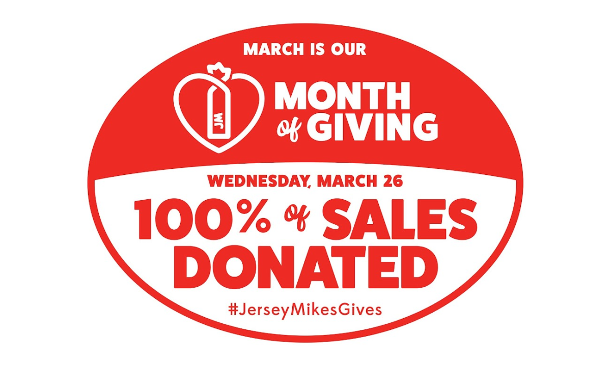 Jersey Mike's Month of Giving - Rochester