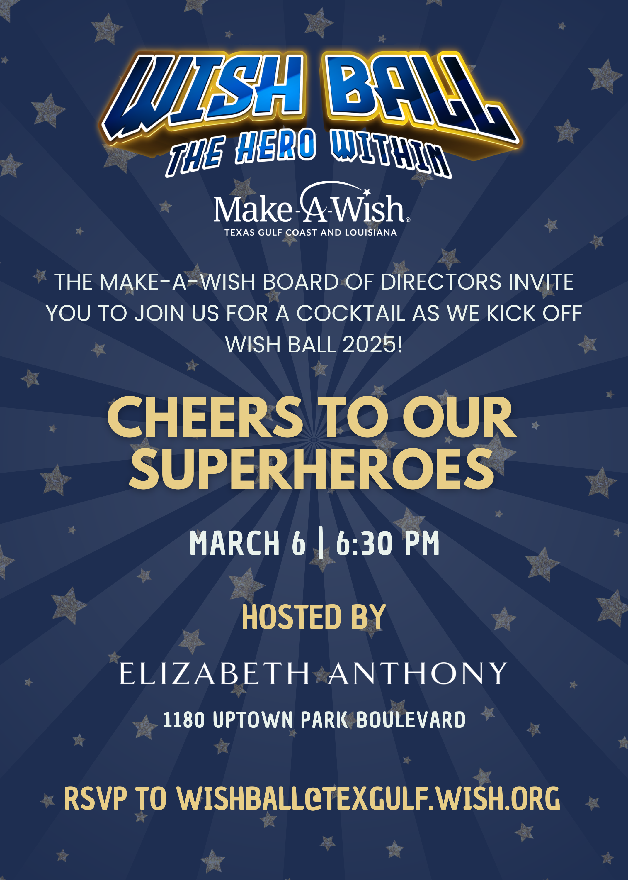 Elizabeth Anthony Kick Off- Make-A-Wish Texas Gulf Coast and Louisiana