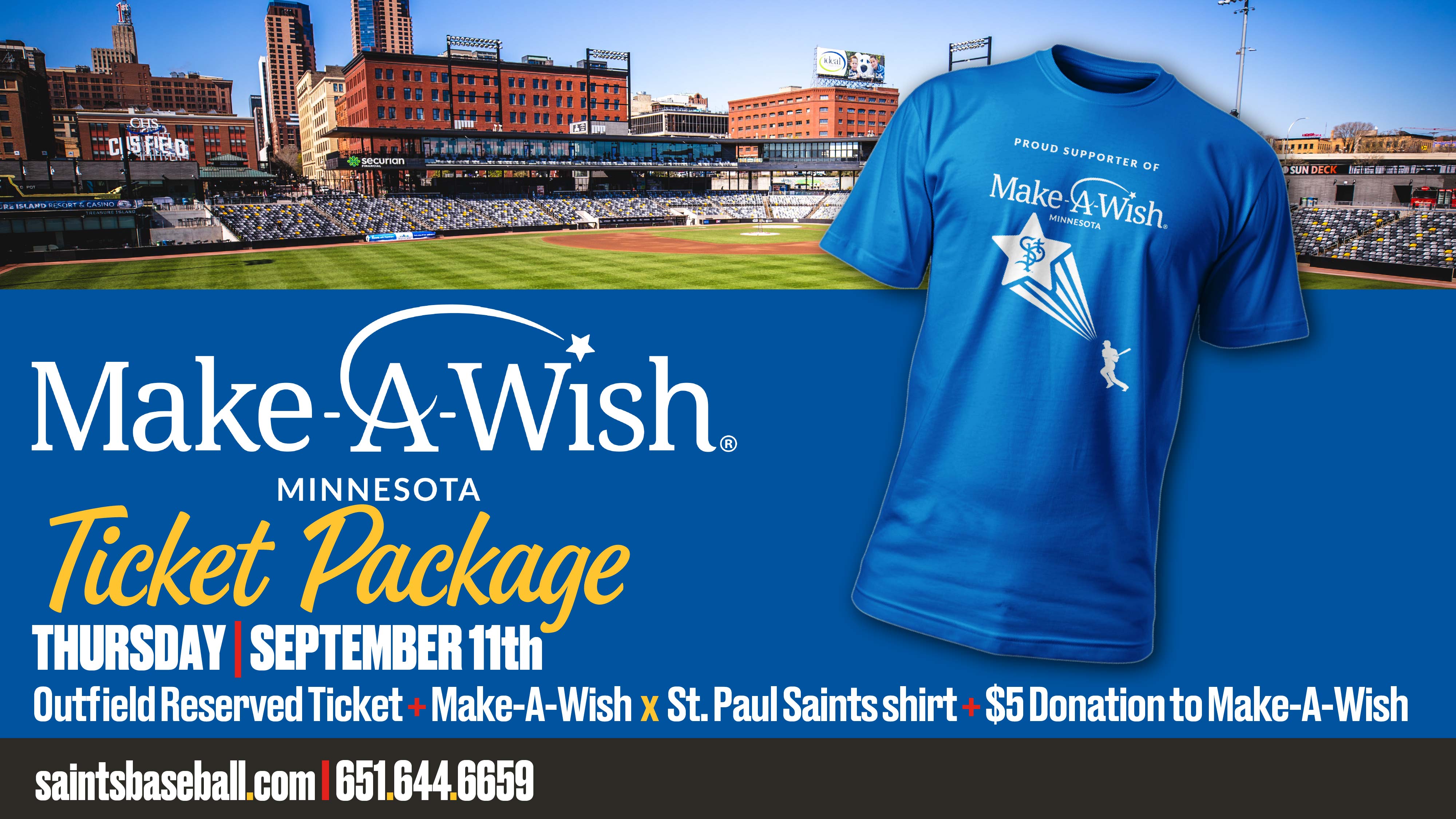 Saint Paul Saints Make-A-Wish Minnesota Night